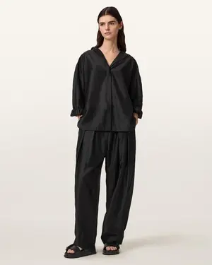 ALLSAINTS Wide Leg Trousers - Black