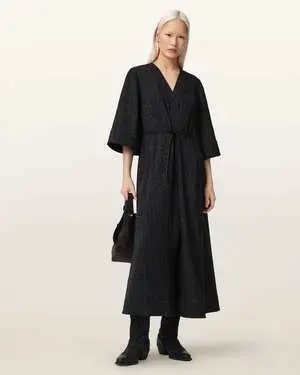 ALLSAINTS Diana Leopard Print Maxi Dress
