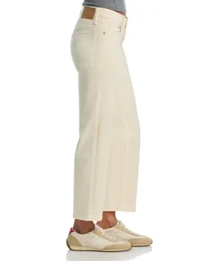 Rag & Bone Harlow Low Rise Straight Ankle Jeans - Ecru