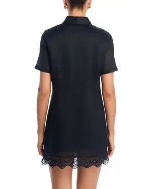 FRAME Embroidered Seaside Shirt Dress