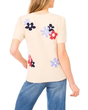CECE DUPRAZ Floral Pullover Sweater