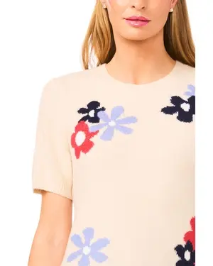 CECE DUPRAZ Floral Pullover Sweater