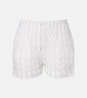 Missoni Open-knit Lamé Shorts