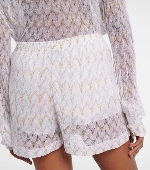 Missoni Open-knit Lamé Shorts