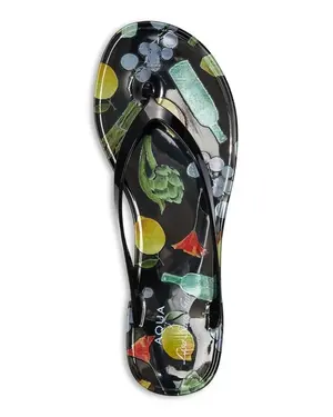 Aqua X Lisa Saya Gah Clrac Flip Flops Exclusive - Black Multi