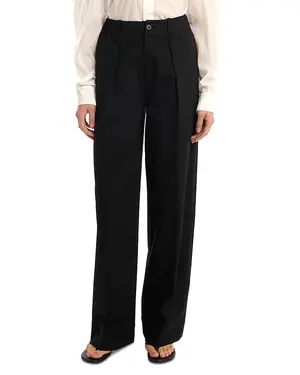 Issey Miyake Black Wash Bottoms For Women