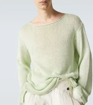 Giorgio Armani Linen And Cashmere-blend Sweater