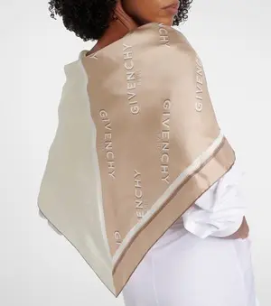 Givenchy Logo Silk Twill Scarf