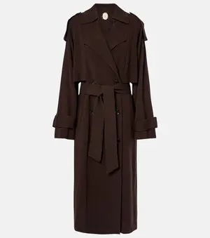 Jardin Des Orangers Wool And Cashmere Trench Coat - Brown