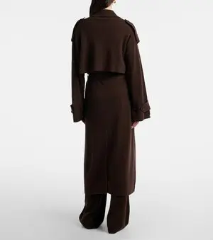 Jardin Des Orangers Wool And Cashmere Trench Coat - Brown