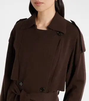 Jardin Des Orangers Wool And Cashmere Trench Coat - Brown