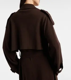 Jardin Des Orangers Wool And Cashmere Trench Coat - Brown