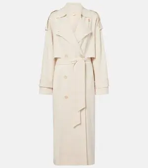 Jardin Des Orangers Wool And Cashmere Trench Coat - White