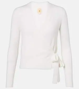 Jardin Des Orangers Virgin Wool Wrap Cardigan - White