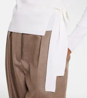 Jardin Des Orangers Virgin Wool Wrap Cardigan - White