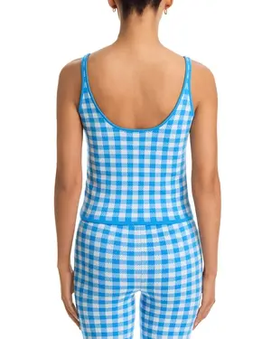 Aqua Printed Sleeveless Top - Blue