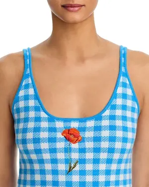 Aqua Printed Sleeveless Top - Blue
