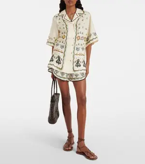ALEMAIS Antoinette Printed Linen Shirt