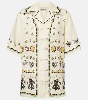 ALEMAIS Antoinette Printed Linen Shirt - Multicoloured