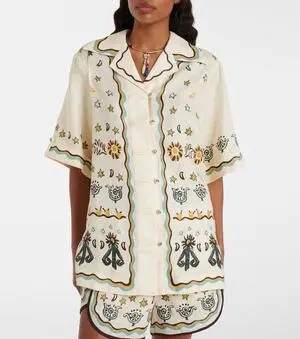 ALEMAIS Antoinette Printed Linen Shirt - Multicoloured