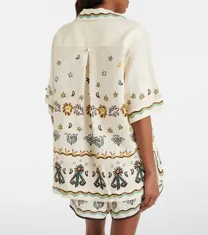 ALEMAIS Antoinette Printed Linen Shirt - Multicoloured