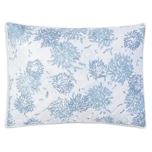 MATOUK Chrysanthemum Quilted Sham, Standard - Blue