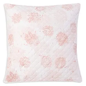 MATOUK Chrysanthemum Quilted Euro Sham - Blush