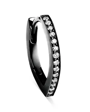 REPOSSI 18k Gold And Diamond Single Hoop Earring - Black