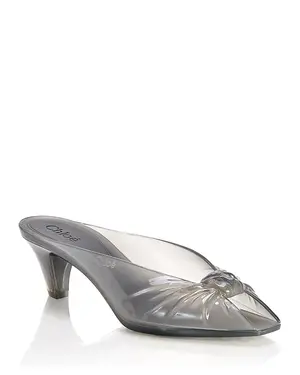 Chloé Jelly Mules With Knot Detail - Ash Grey