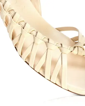 Chloé Estelle" Knot Strappy Heeled Sandals - Soft Ivory