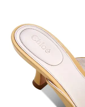 Chloé Junie Mules - Soft Ivory