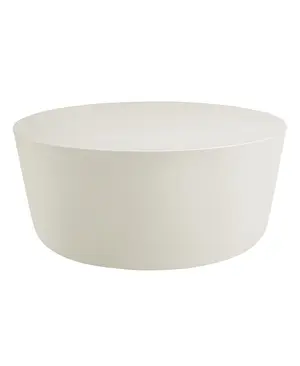 MODWAY Brion Round Indoor Outdoor Patio Concrete Coffee Table - White
