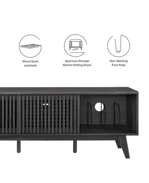 MODWAY Iterate 59" Tv Stand - Charcoal