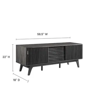 MODWAY Iterate 59" Tv Stand - Charcoal