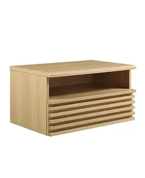 MODWAY Render Wall-mount Nightstand - Oak