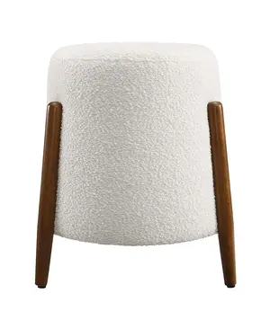 MODWAY Riven Upholstered Boucle Fabric Ottoman