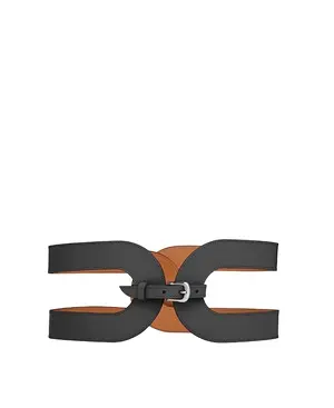 VAINCOURT La Delicieuse Leather Corset Belt - Black