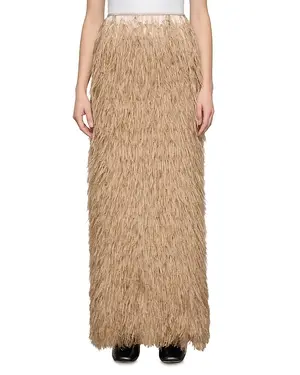 Lafayette 148 New York Column Long Skirt - Brownstone