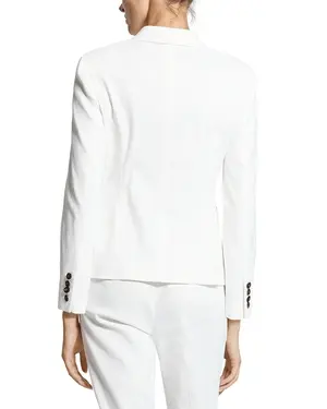 Theory Shrunken Linen Blend Jacket - White