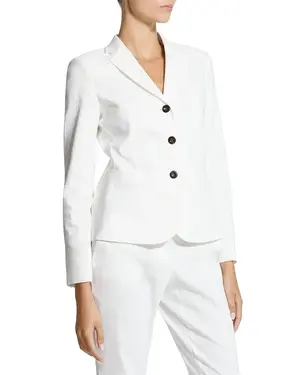 Theory Shrunken Linen Blend Jacket - White