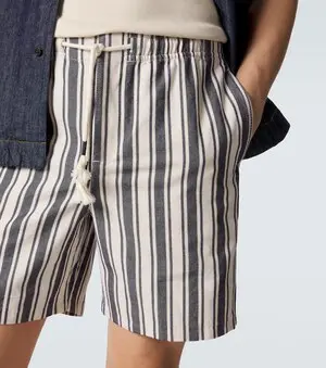 Orlebar Brown Alex Striped Cotton Shorts