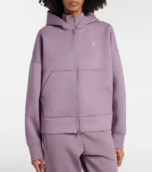 Adidas By Stella McCartney Logo Zip-up Hoodie - Purple