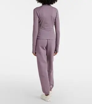 Adidas By Stella McCartney Logo Cotton-blend Sweatpants - Purple