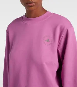 Adidas By Stella McCartney Logo Cotton Sweatshirt - Pink
