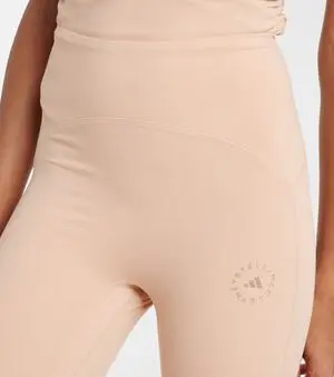 Adidas By Stella McCartney Ruched High-rise Leggings - Pink