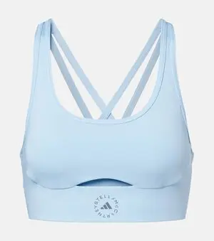 Adidas By Stella McCartney Logo Sports Bra - Blue