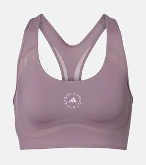 Adidas By Stella McCartney Logo Sports Bra - Purple