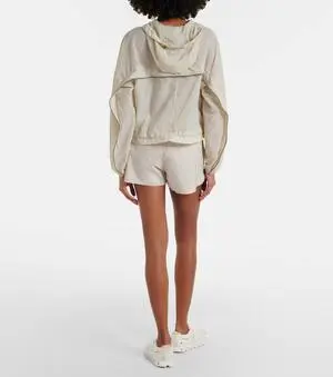Adidas By Stella McCartney Gathered Hooded Track Jacket - Beige