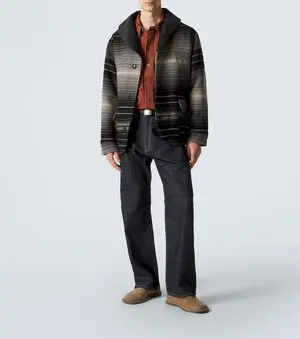 Ralph Lauren Striped Wool And Cotton Jacquard Coat - Multicoloured
