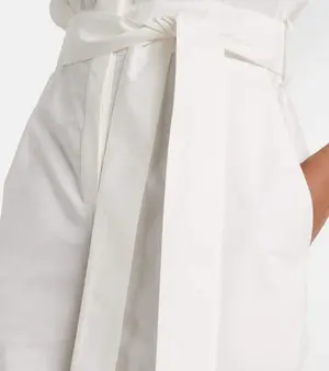 Elie Saab Belted Cotton Jumpsuit - White